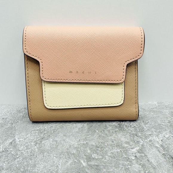 Marni | Bags | Marni Tricolor Pink Tan Cream Trunk Style Flap Over ...